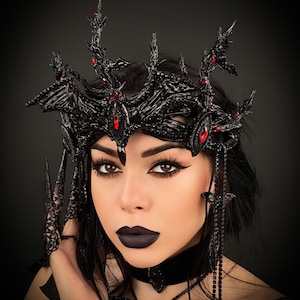 Vampire Tiara, Vampire Queen, Gothic Headpiece, Witch Crown, Dark ...