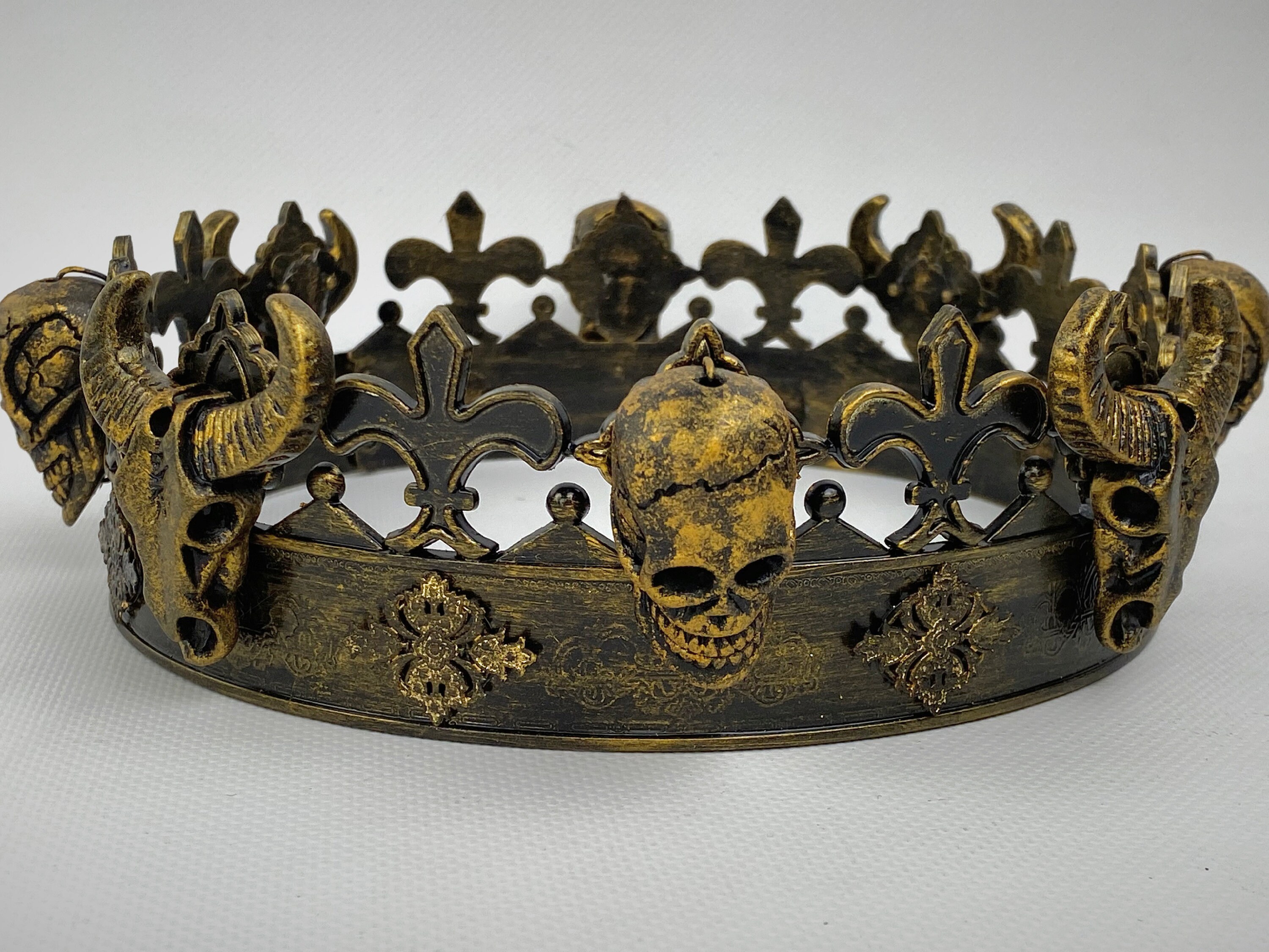 Gothic Crown Death Skull Crown Burning Man Cosplay Crown - Etsy