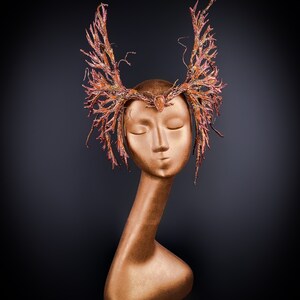 Terracotta Fairy Tiara, Wood Elf Tiara, Copper Angel Headdress, Nymph ...