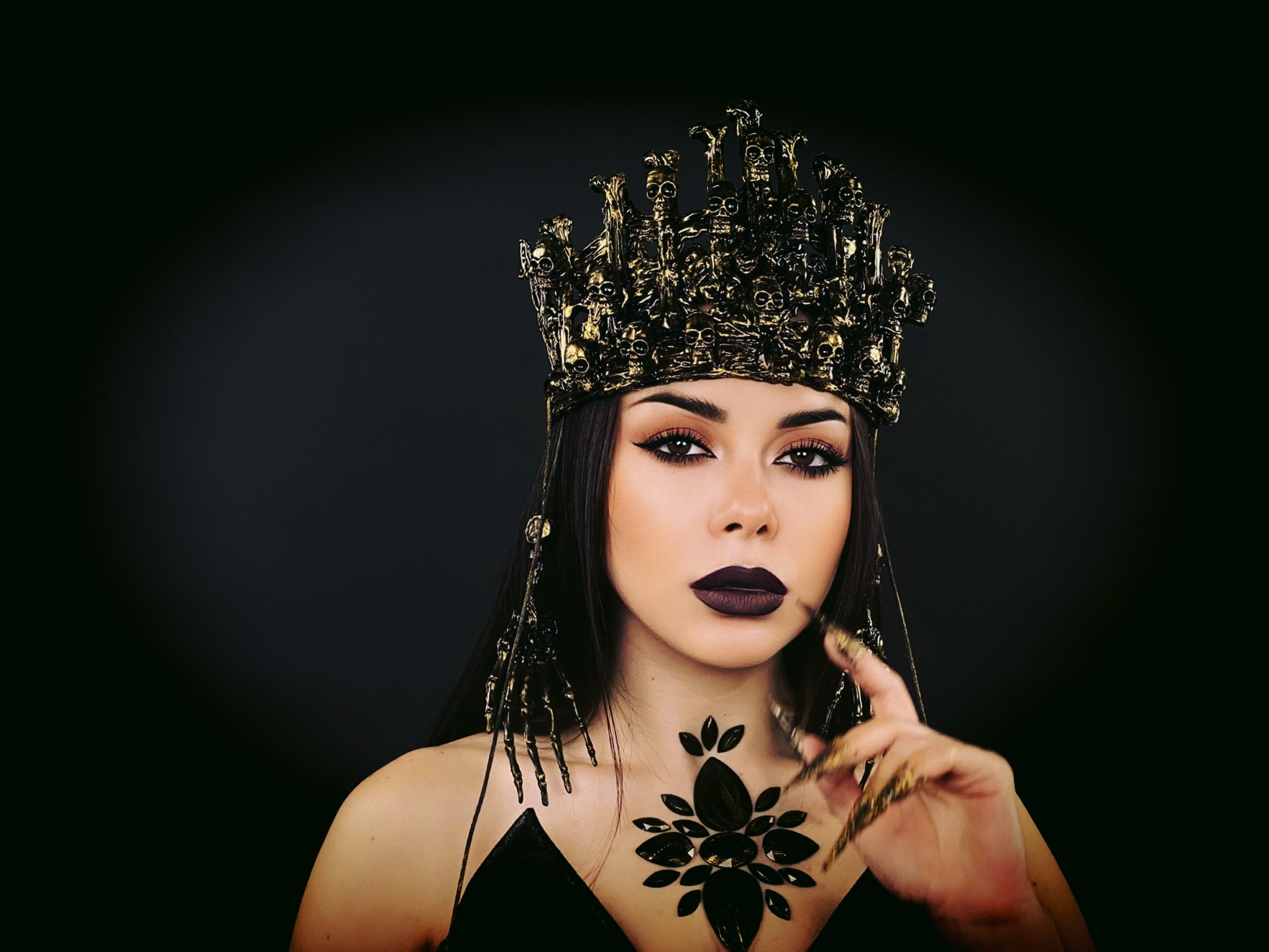 Death Skull Crown Evil Queen Dark Fairy Crown Vampire - Etsy