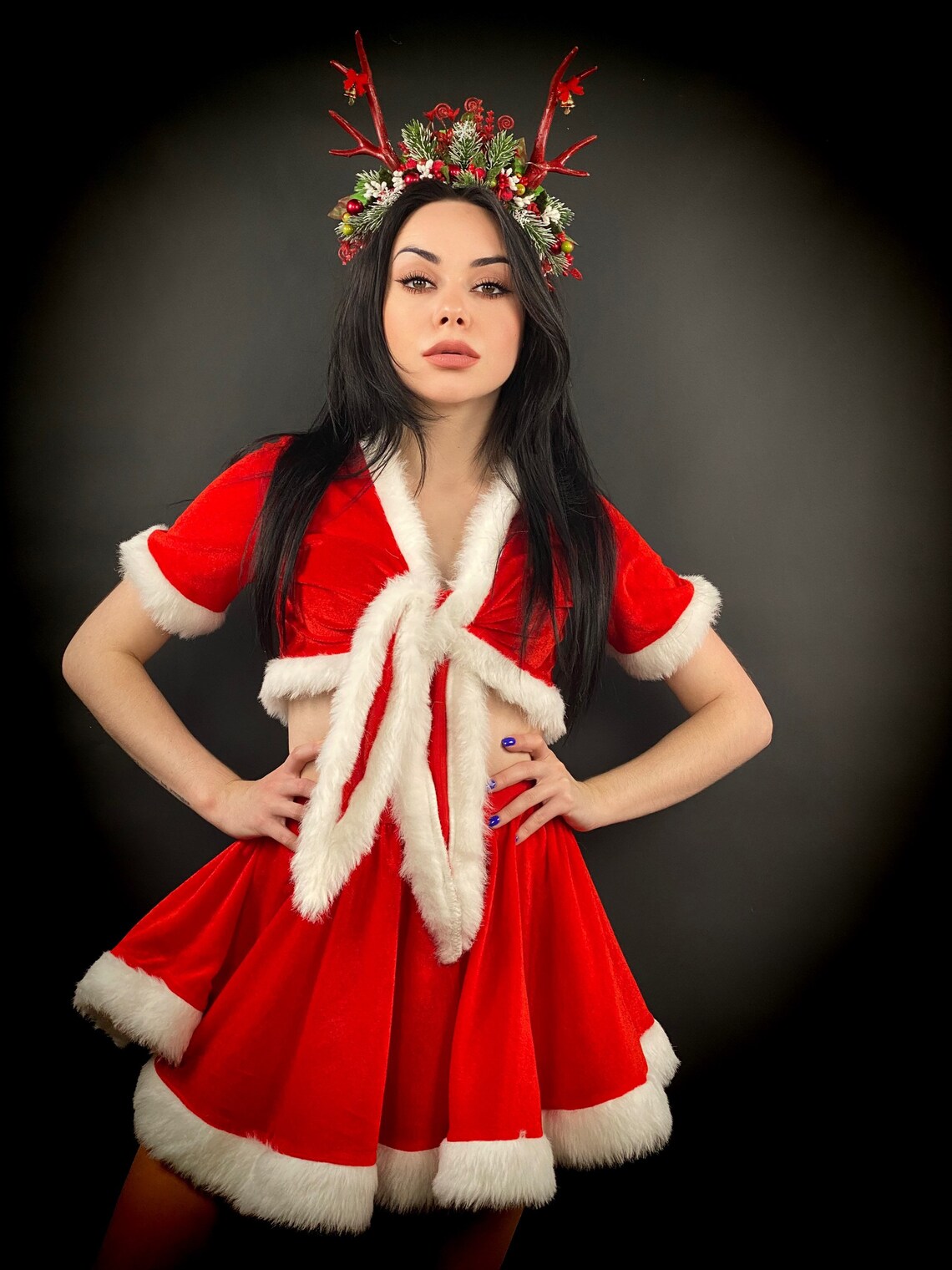 Reindeer Christmas Antlers Headband Rudolph's Reindeer - Etsy