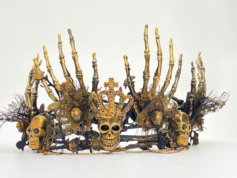 Gothic Crown of Branches Gothic Wedding Death Skull Crown - Etsy