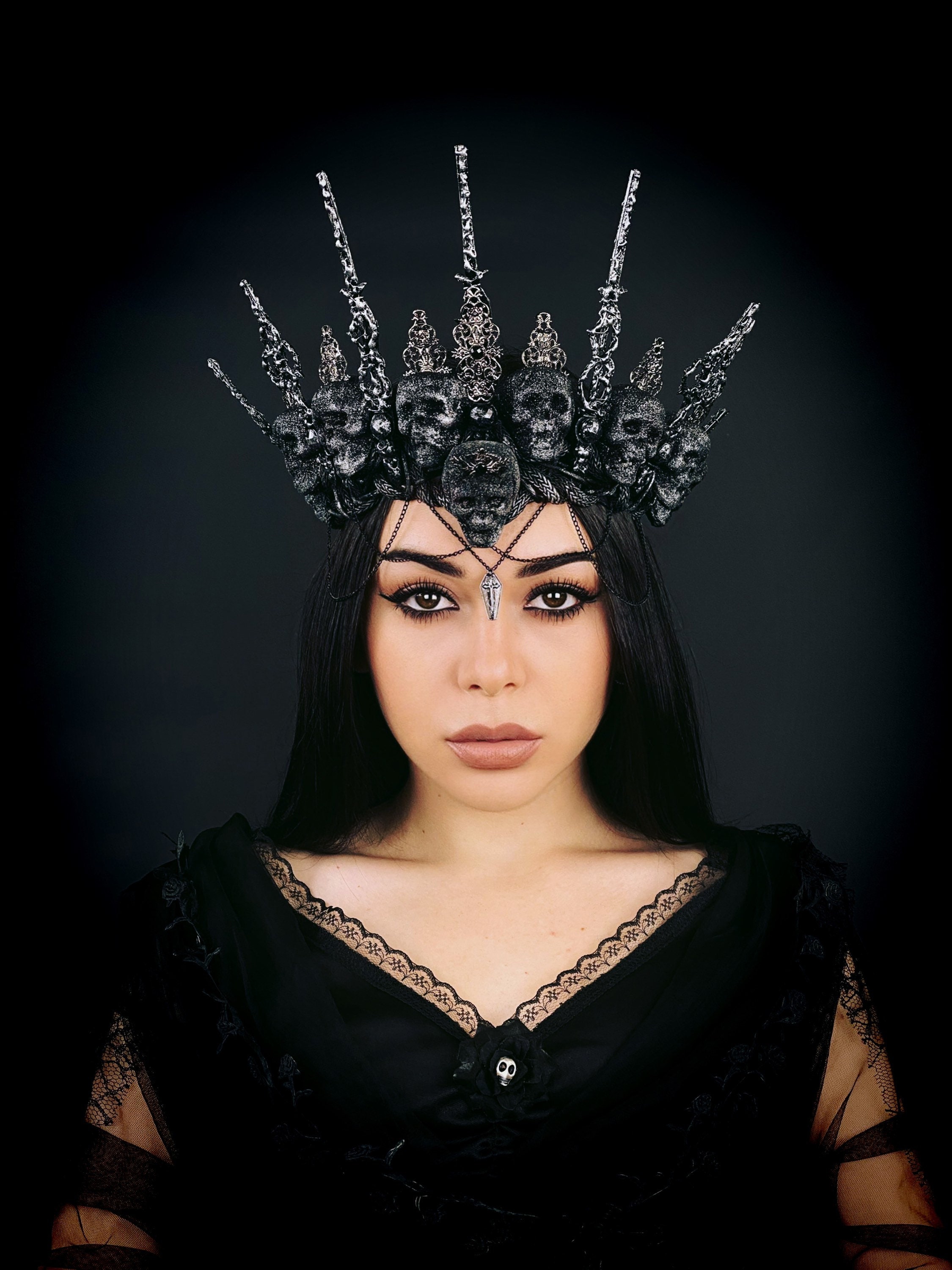 Gothic Crown Evil Queen Dark Fairy Crown Vampire Crown - Etsy UK