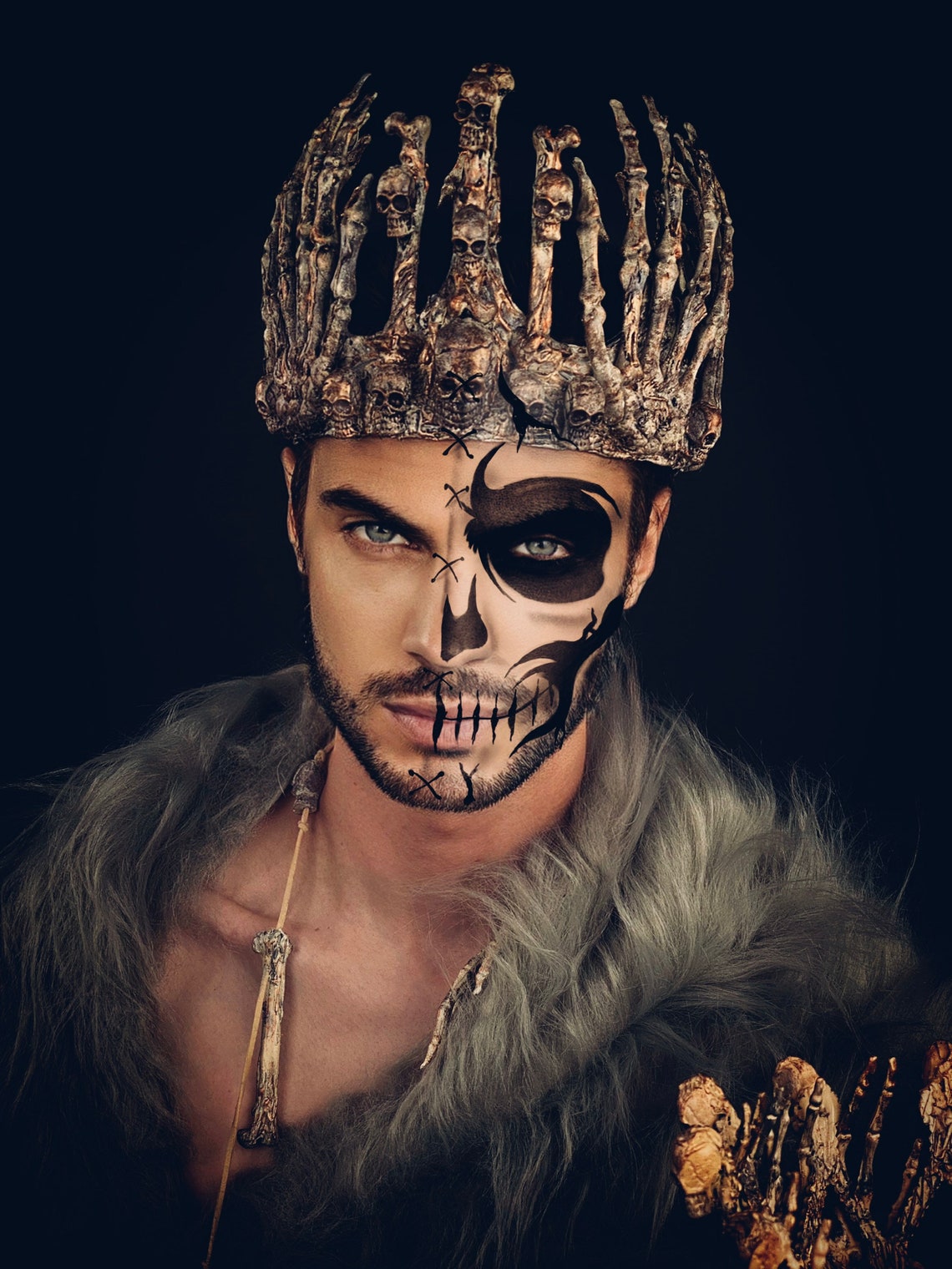 Voodoo Priest Dark Kings Mens Crown Skull King Crown of - Etsy