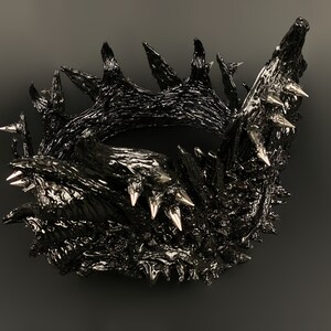 Dragon King Crown, Black Dragon Crown, Dragon Male Headpiece, Demon ...