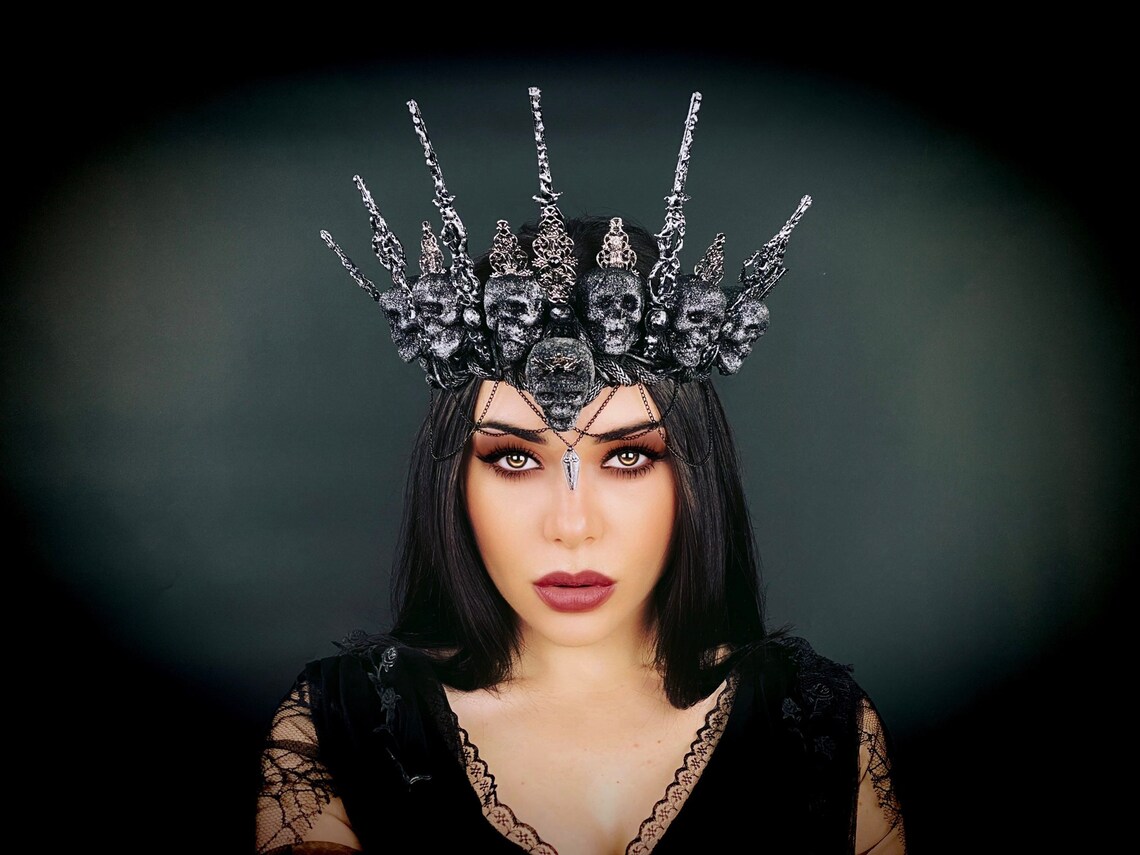 Gothic Crown Evil Queen Dark Fairy Crown Vampire Crown - Etsy