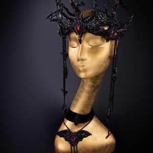 Vampire Tiara, Vampire Queen, Gothic Headpiece, Witch Crown, Dark ...