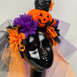 Large Halloween Crown Halloween Pumpkin Costume Halloween - Etsy