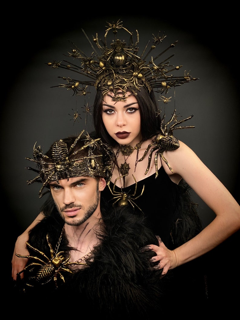 Spider Crowns for Couple Spider Queen and Spider King Dark - Etsy