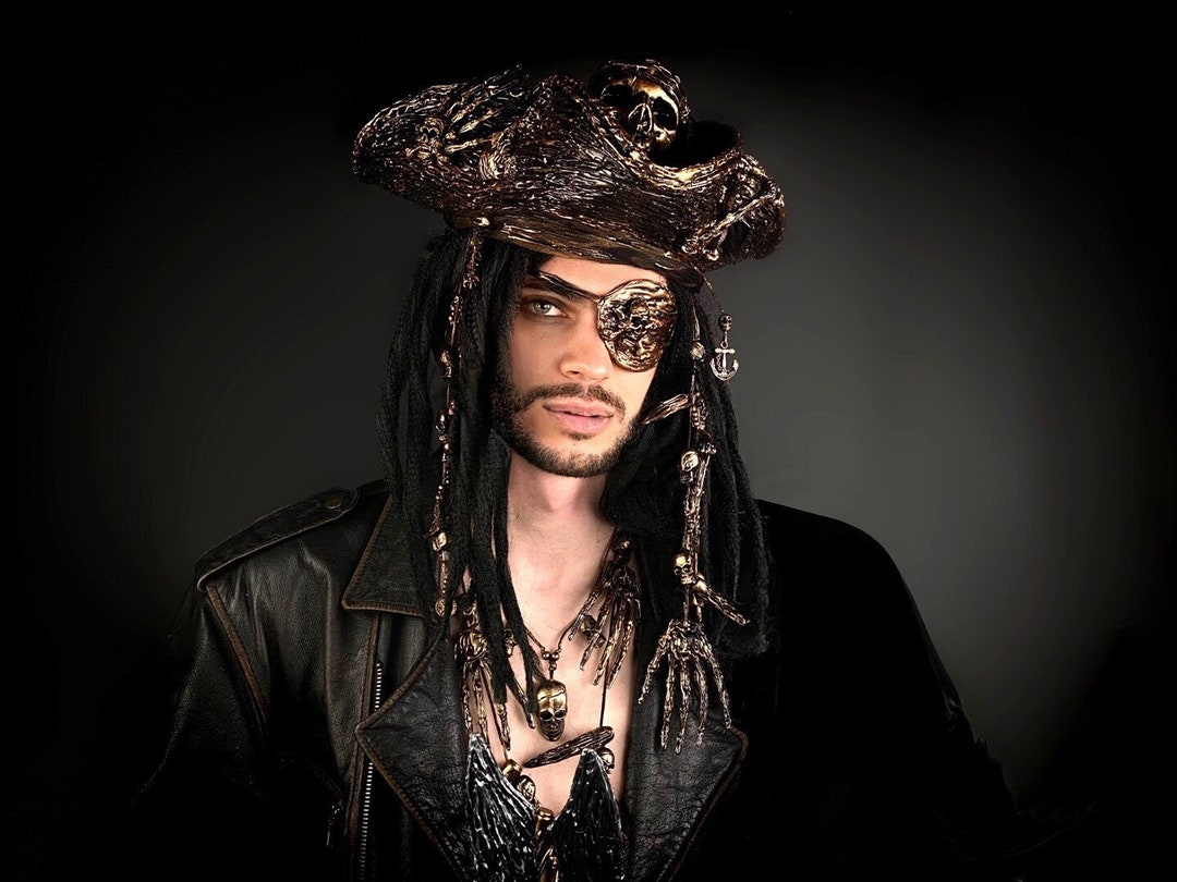 Captain Jack Sparrow, Pirate Skull Tricorne, Men's Pirate Сostume ...