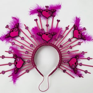 Valentine's Day Headdress, Valentines Headpiece, Valentine Headband ...