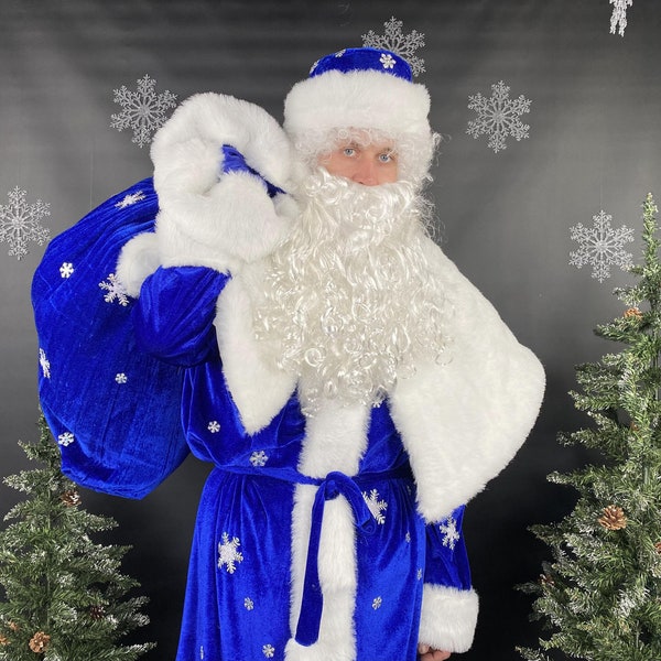 Blue Santa Costume - Etsy