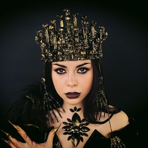 Death Skull Crown, Evil Queen, Dark Fairy Crown, Vampire Crown, Gothic ...
