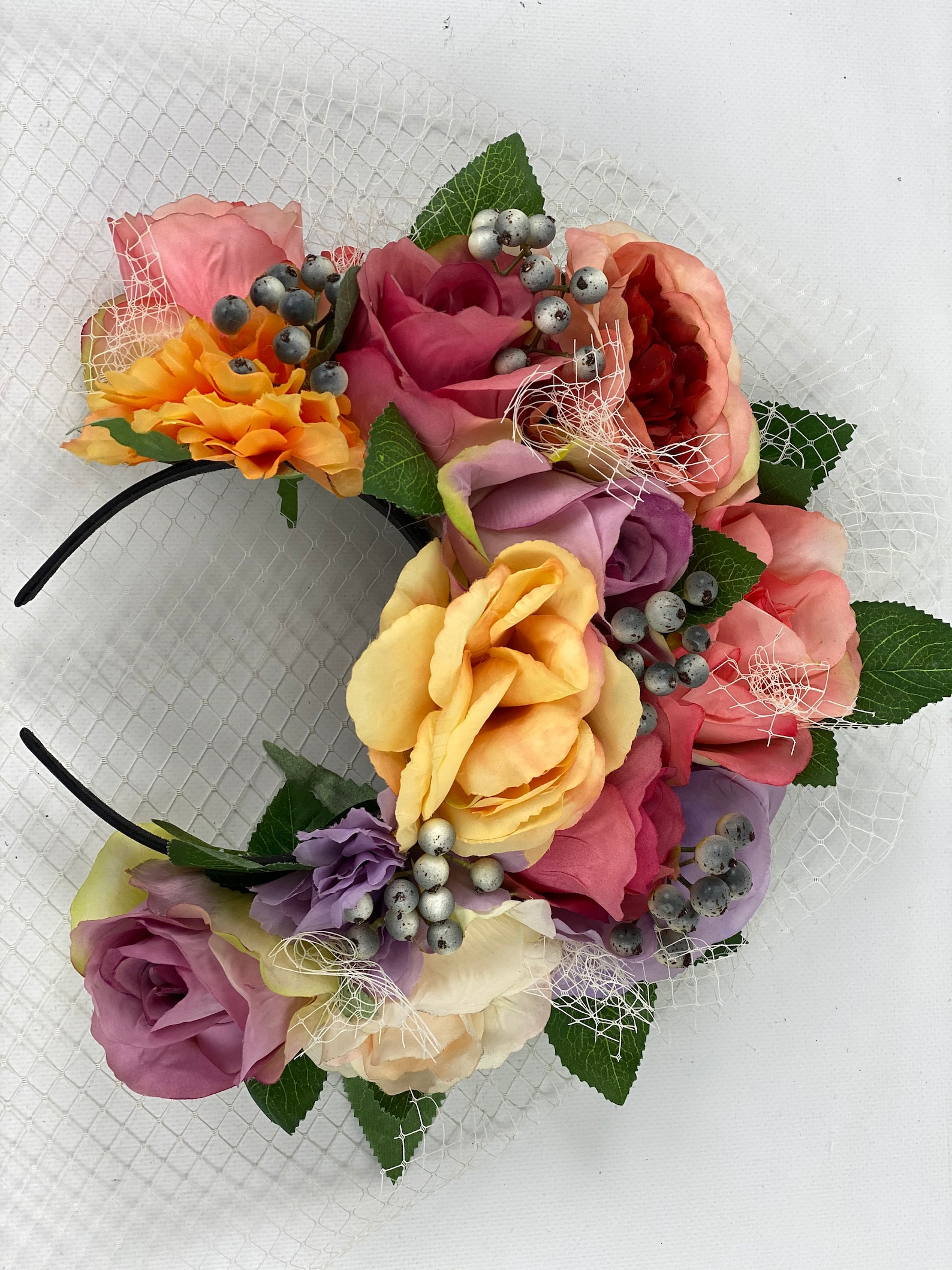 Large Flower Crown Flower Crown Wedding Flower Headdress | Etsy