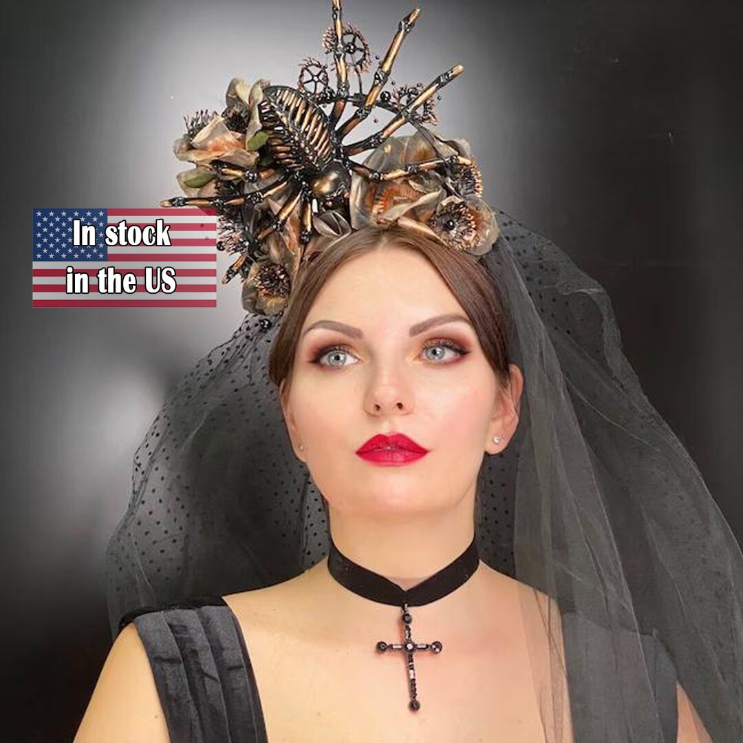 Black Widow Headband, Halloween Spider Headdress, Headdress for the ...