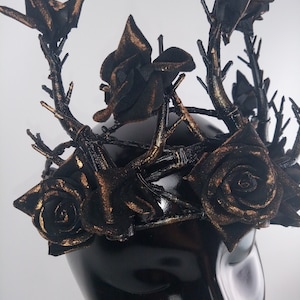 Dark Woodland Crown,dark Forest Gothic Crown,bronze Rouses Gothic ...