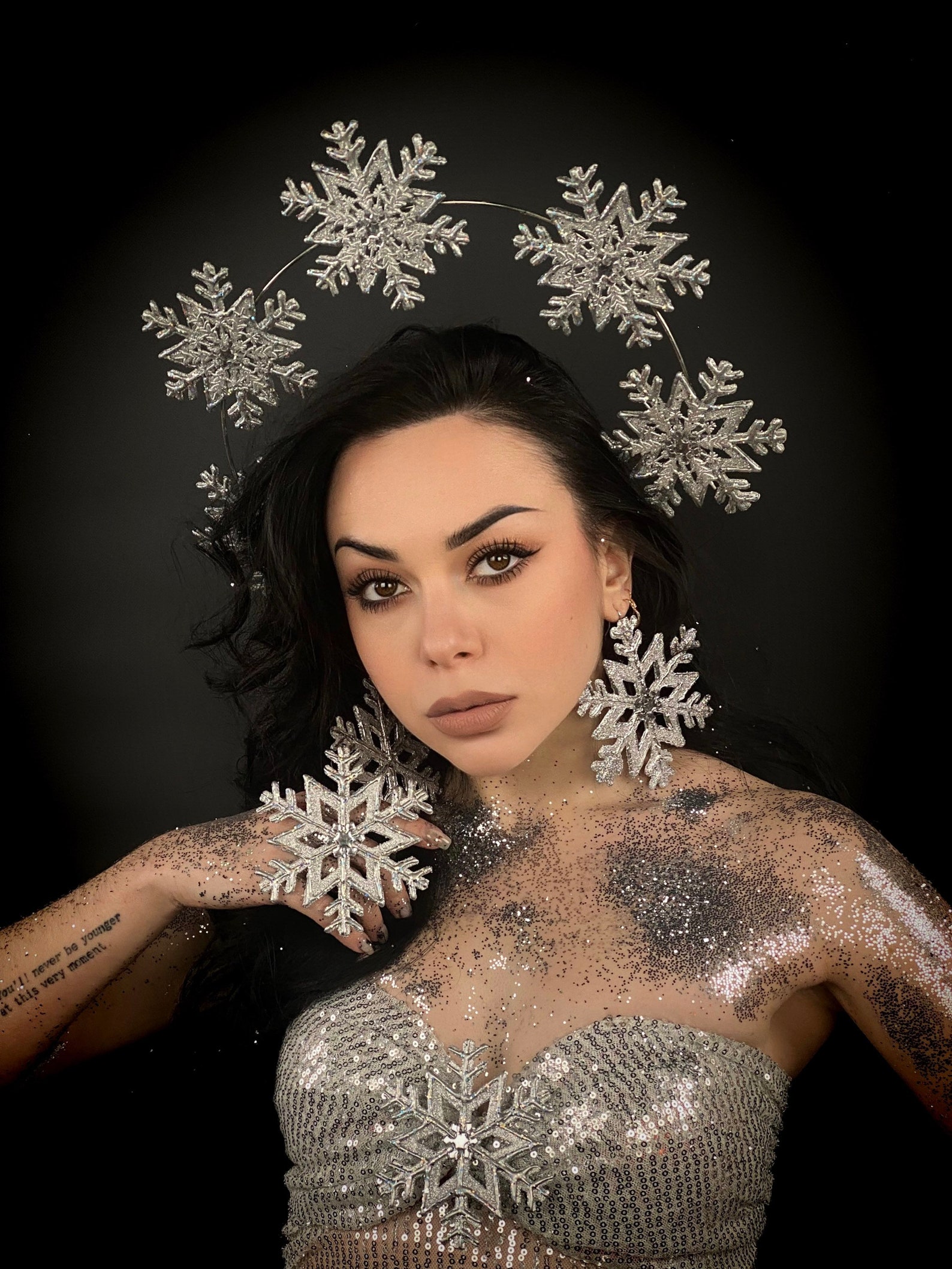 Snowflake Headpiece Halo Christmas Headdress Snow Queen - Etsy