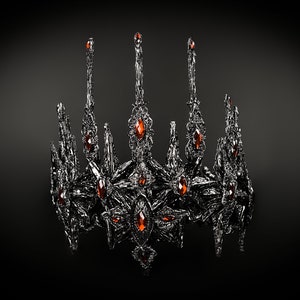 Unisex Gothic Crown, Gothic Queen Crown, Evil Queen Tiara, Devil Crown ...