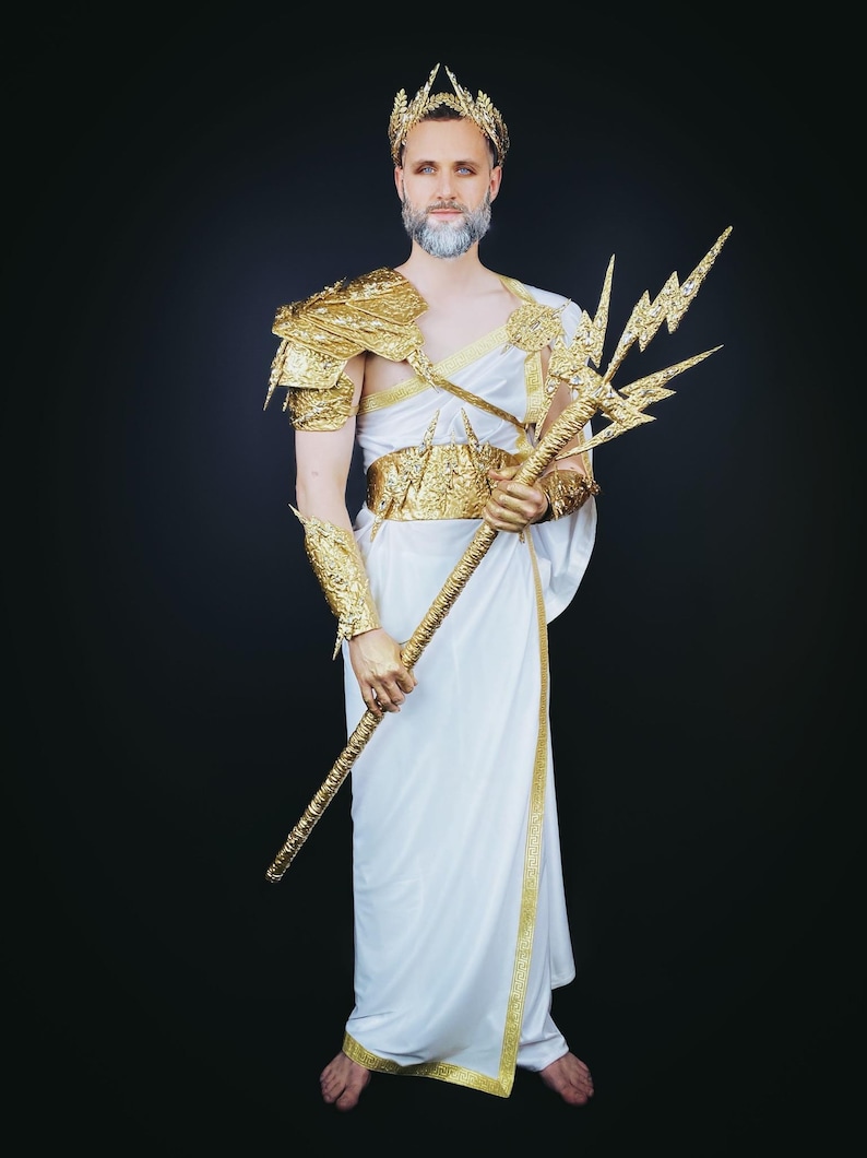Burning Man, Zeus God Costume, Greek Roman Olympian King, Handmade Toga ...