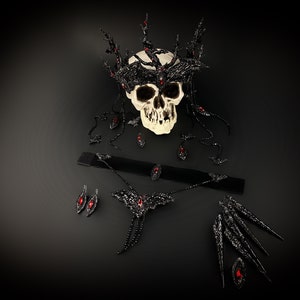 Vampire Tiara, Vampire Queen, Gothic Headpiece, Witch Crown, Dark ...