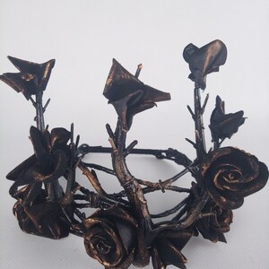 Dark Woodland Crown,dark Forest Gothic Crown,bronze Rouses Gothic ...
