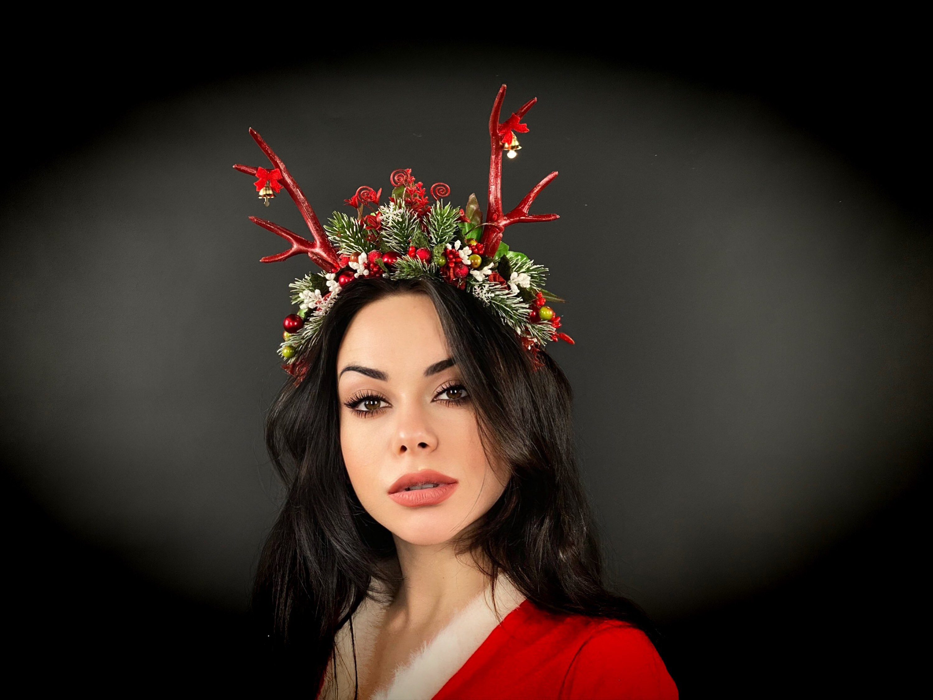 Reindeer Christmas Antlers Headband Rudolph's Reindeer - Etsy