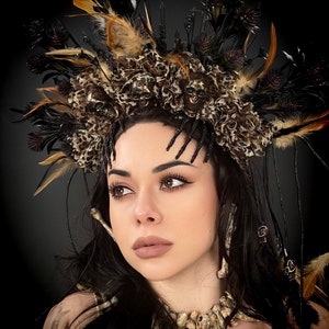 Voodoo Headpiece, Black Mamba Crown, Dark Shaman Skull Headpiece ...