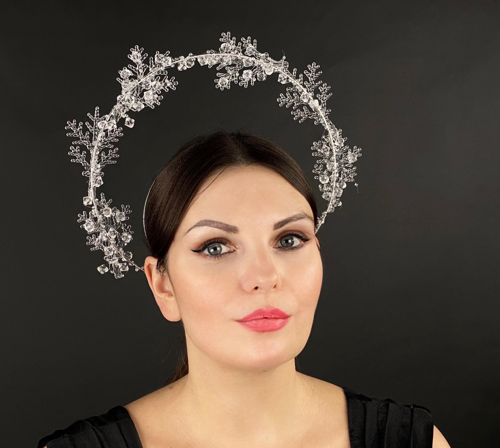 Snow Crystal Crown Ice Queen Crown Crystal Winter Crown - Etsy