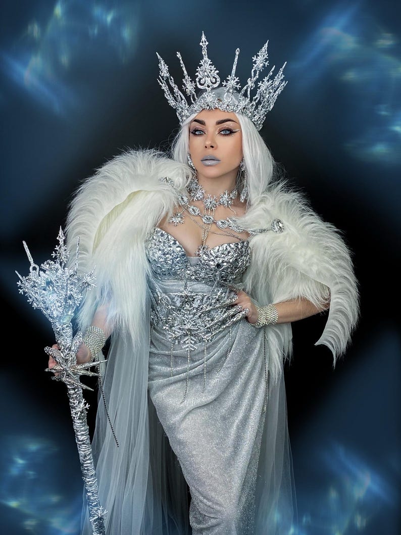 Ice Crystal Queen, Snow Headdress, Winter Queen - Etsy UK