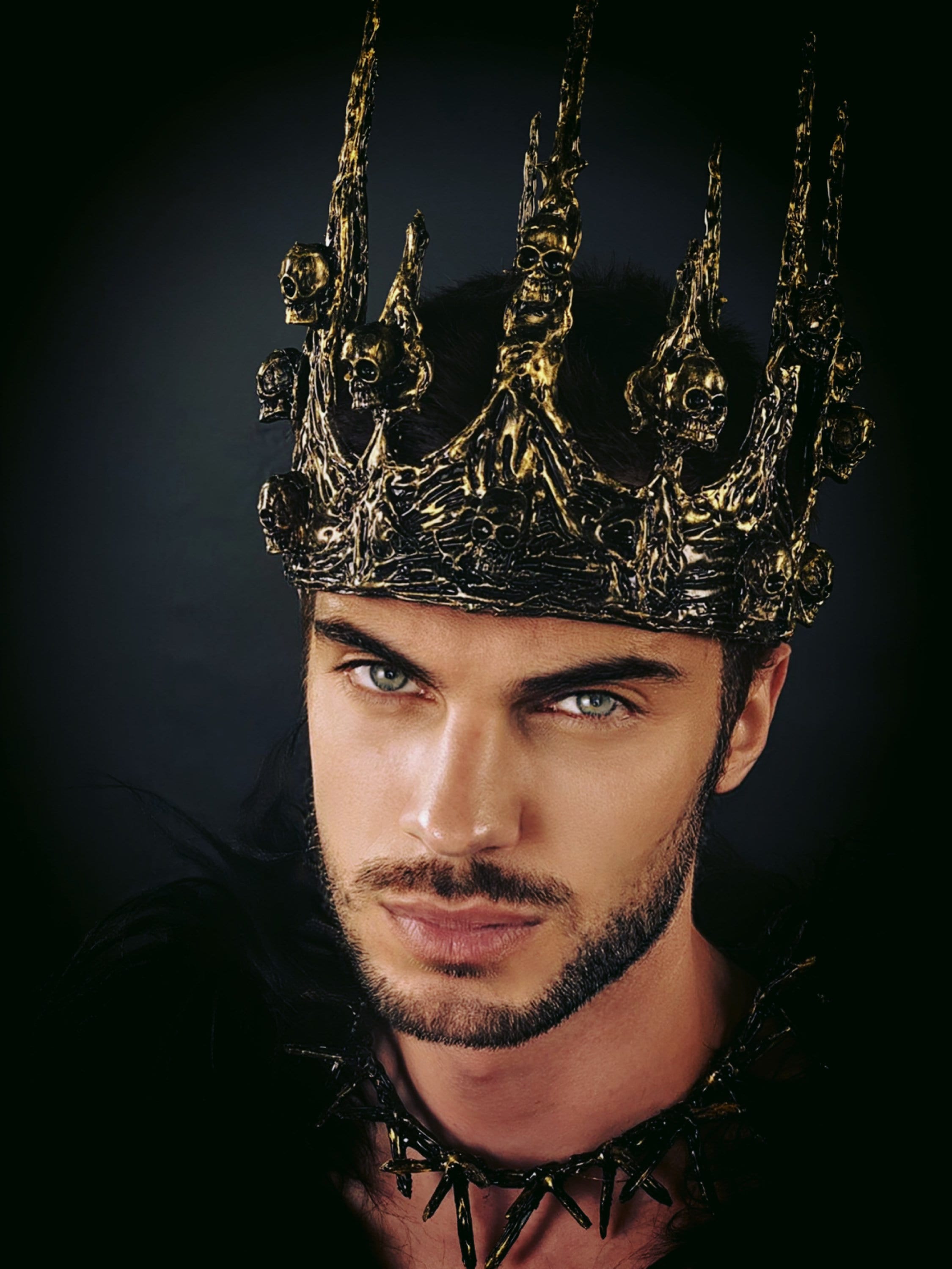 Gothic Men's Crown Large Men's Crown Devil Crown - Etsy