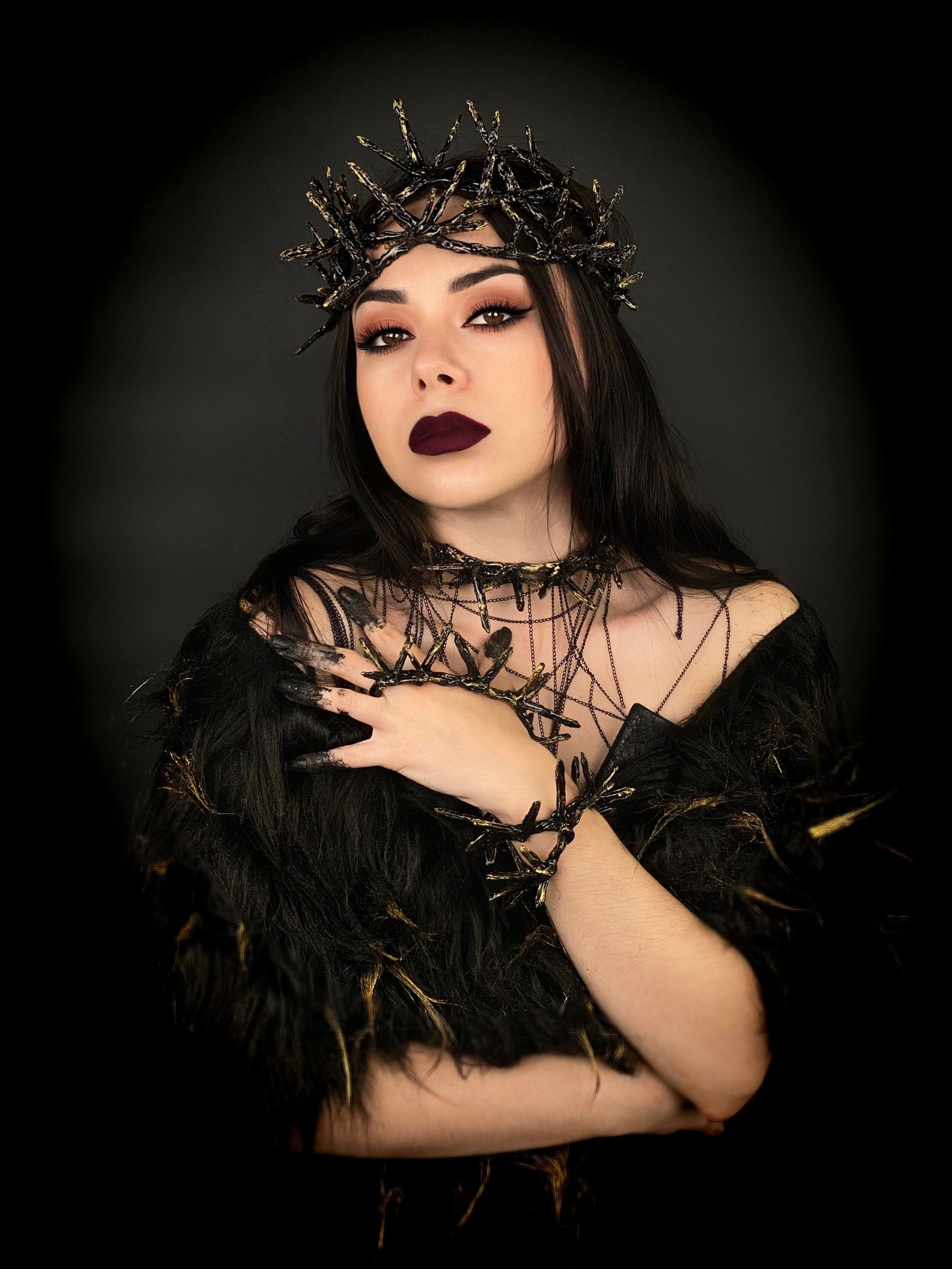 Crown of Thorns Crown With Spikes Gothic Crown of Branches - Etsy