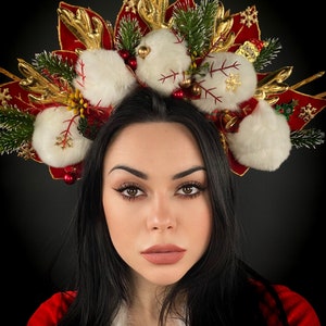 Xmas Headpiece, Creative Winter Headwear, Winter Festival Crown ...