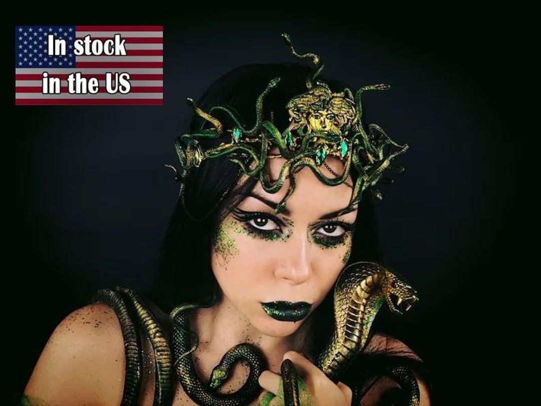 Medusa Gorgon Tiara, Medusa Headdress, Gothic Snake Crown, Serpent ...