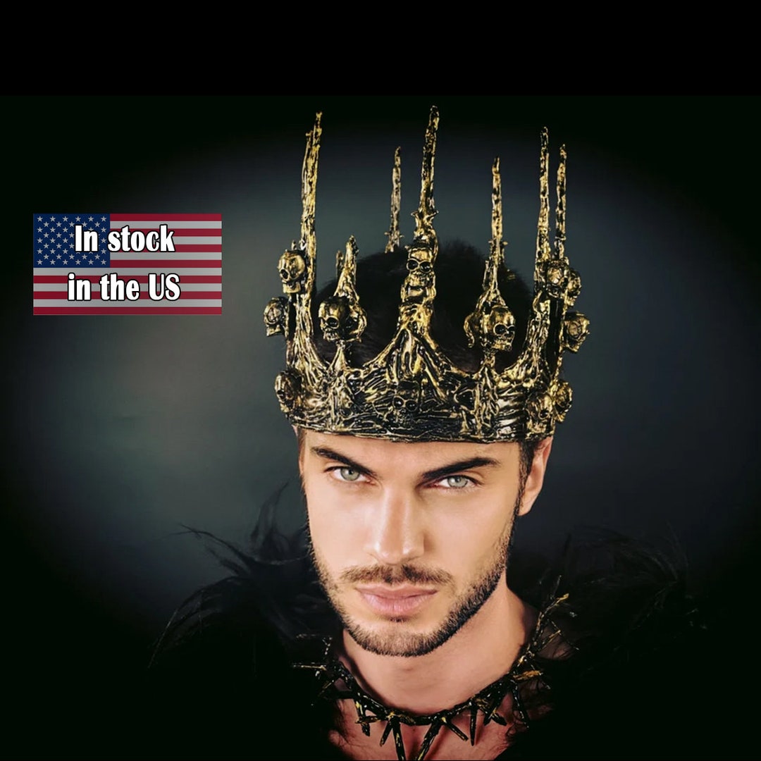 Gothic Men's Crown, Large Men's Crown, Devil Crown, Dark King, Vampire ...