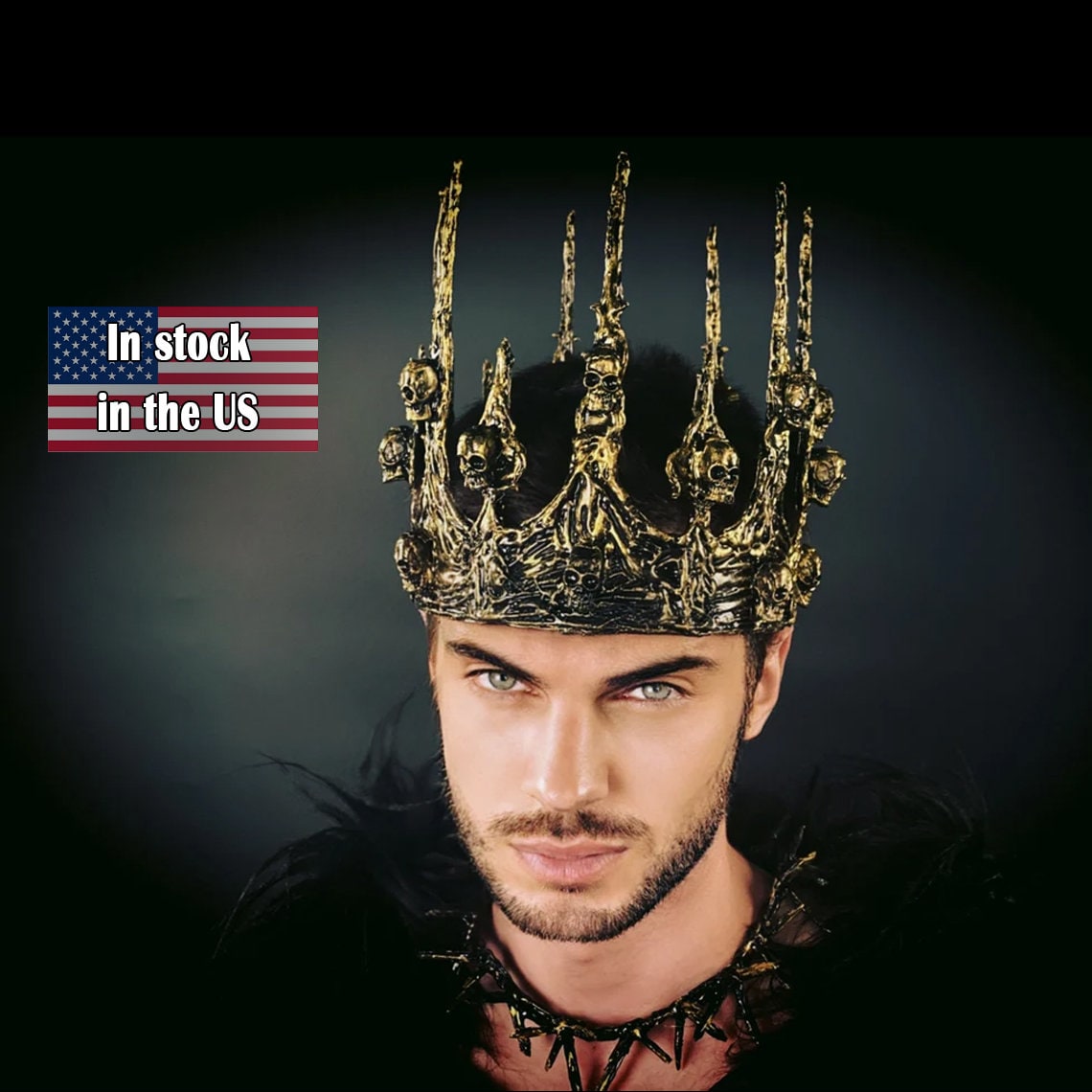 Gothic Men's Crown Large Men's Crown Devil Crown - Etsy