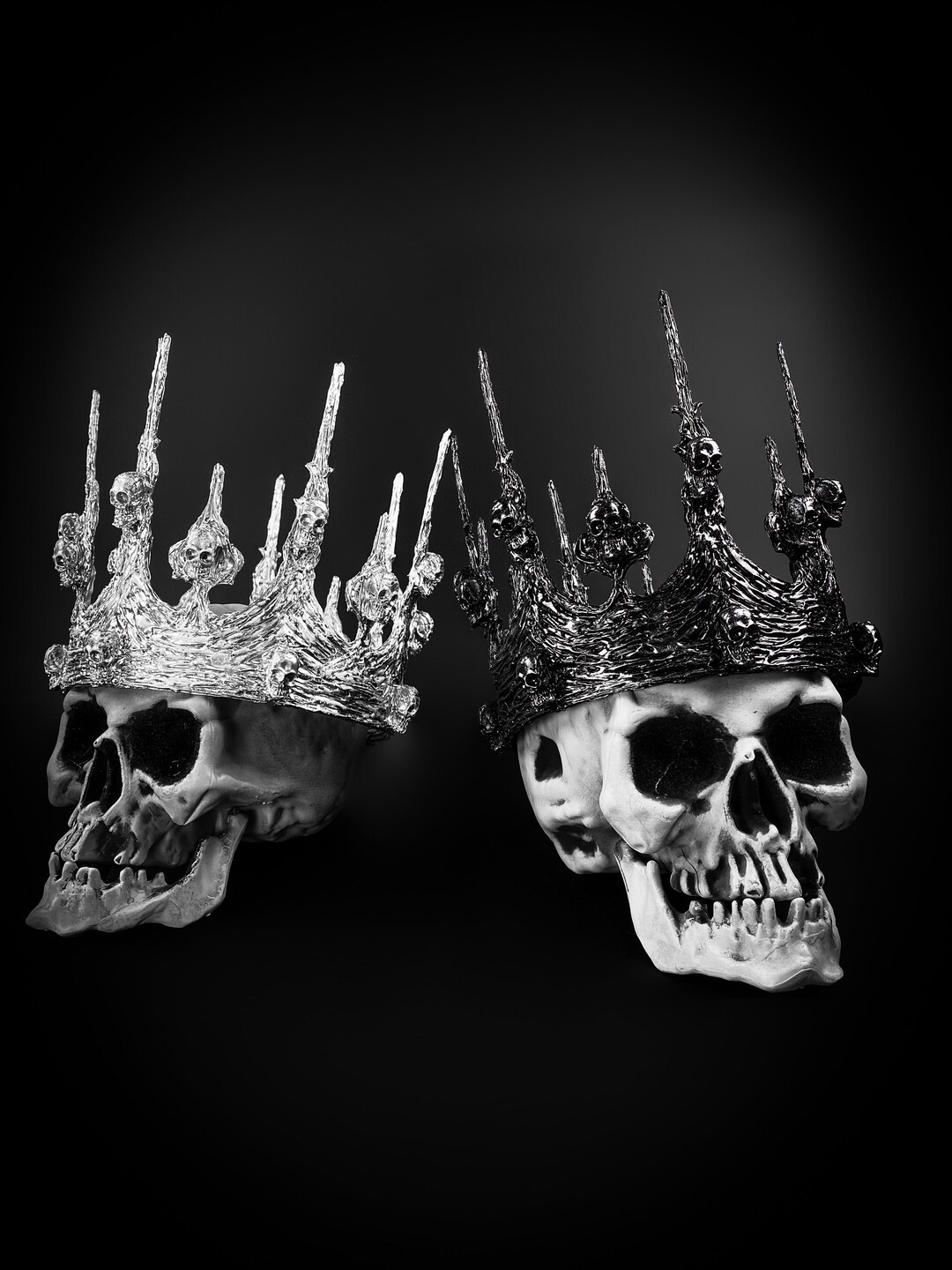 White King and Black Queen, Gothic Crowns for a Couple, Evil Queen and ...