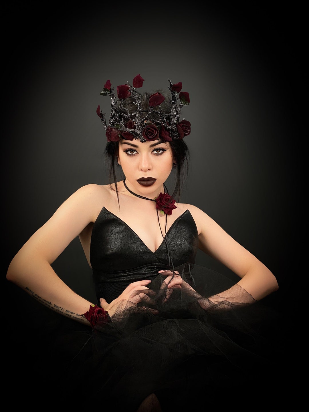 Burgundy Gothic Crown, Witch Headdress, Gothic Headdress, Halloween ...