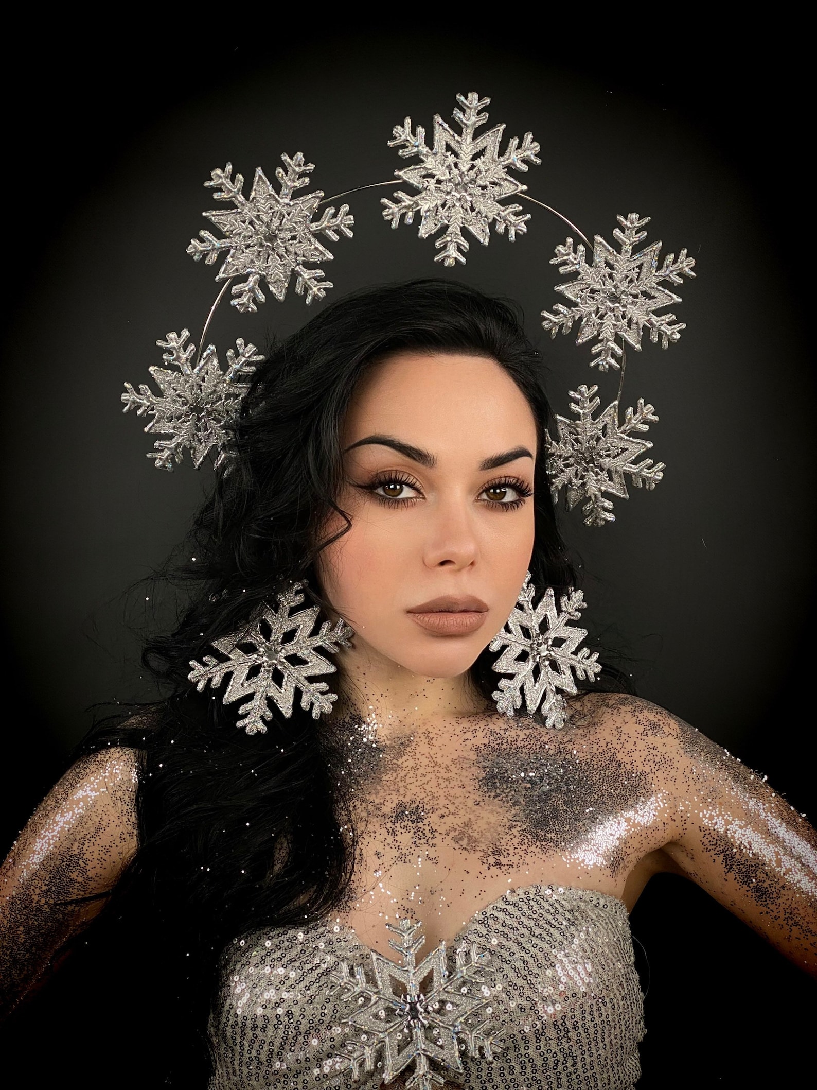 Snowflake Headpiece Halo Christmas Headdress Snow Queen - Etsy