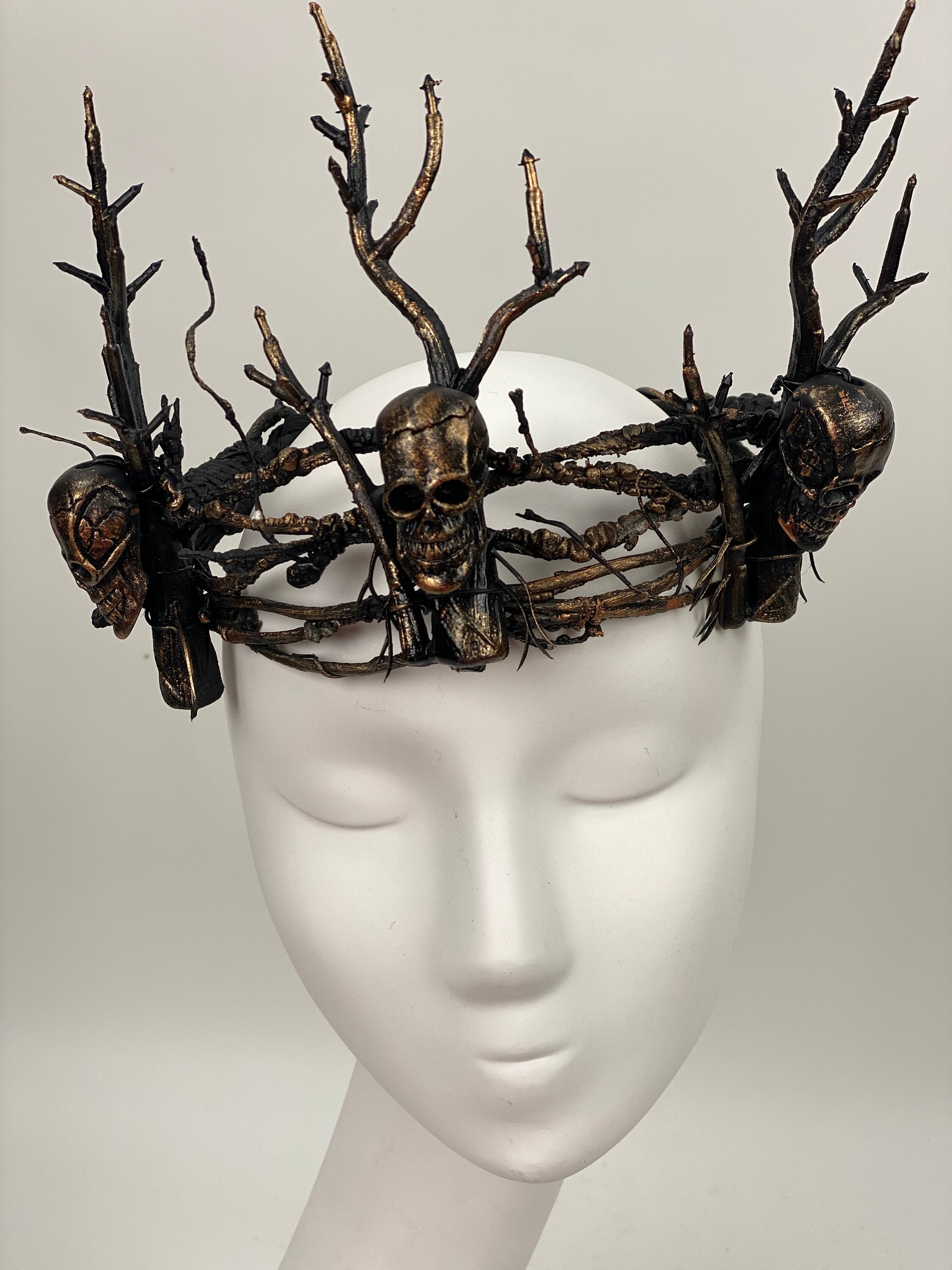 Gothic crown of branches Woodland headdress Dark forest | Etsy