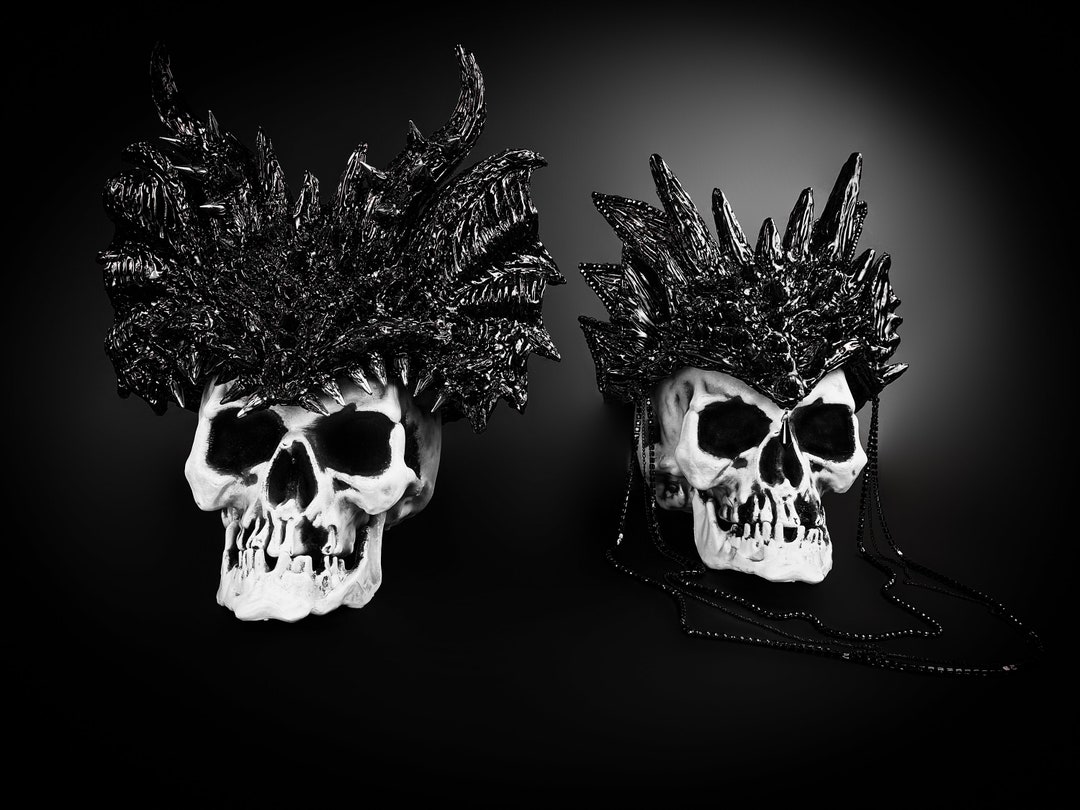 Dragon King and Queen Crown, Black Dragon Crown for Couple, Couple ...