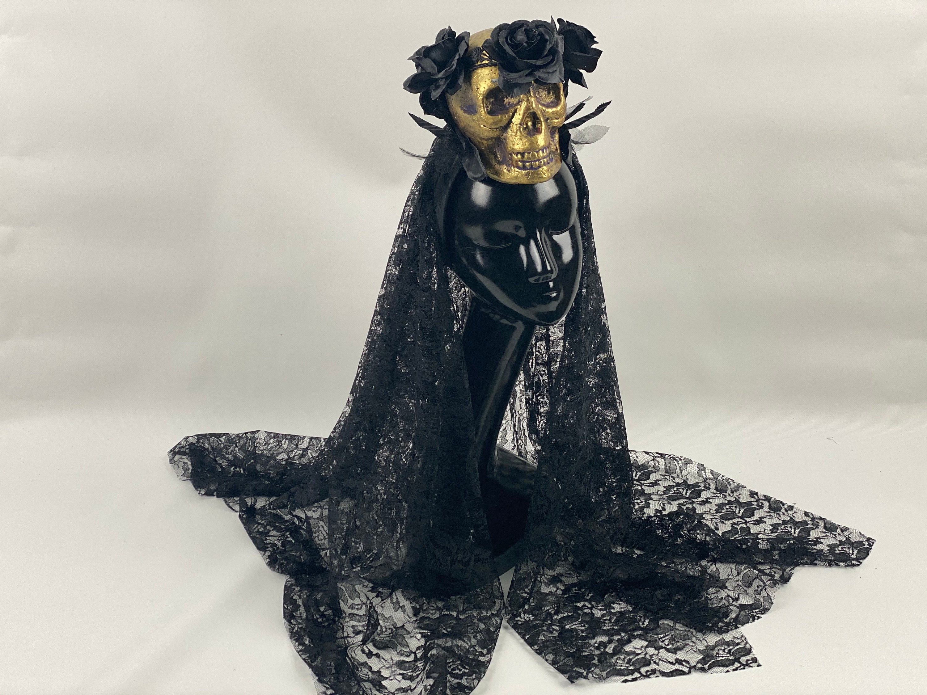 Voodoo Preistess Skull Headband Halloween Headpiece With | Etsy