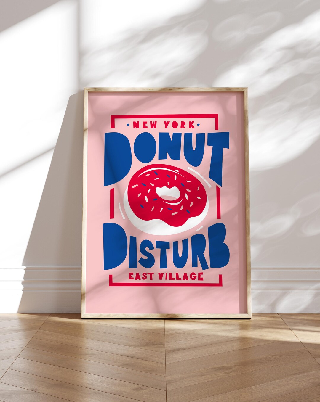 Donut Disturb Poster: New York East Village Kitchen Art - Etsy