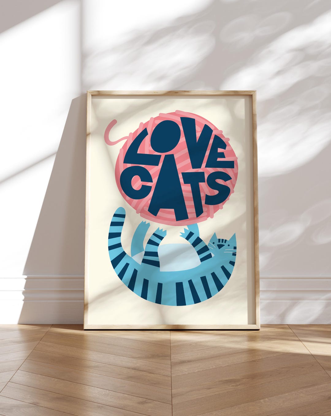 Cat Print | Love Cats Poster Picture, the Cure, Tabby, Feline Wall ...
