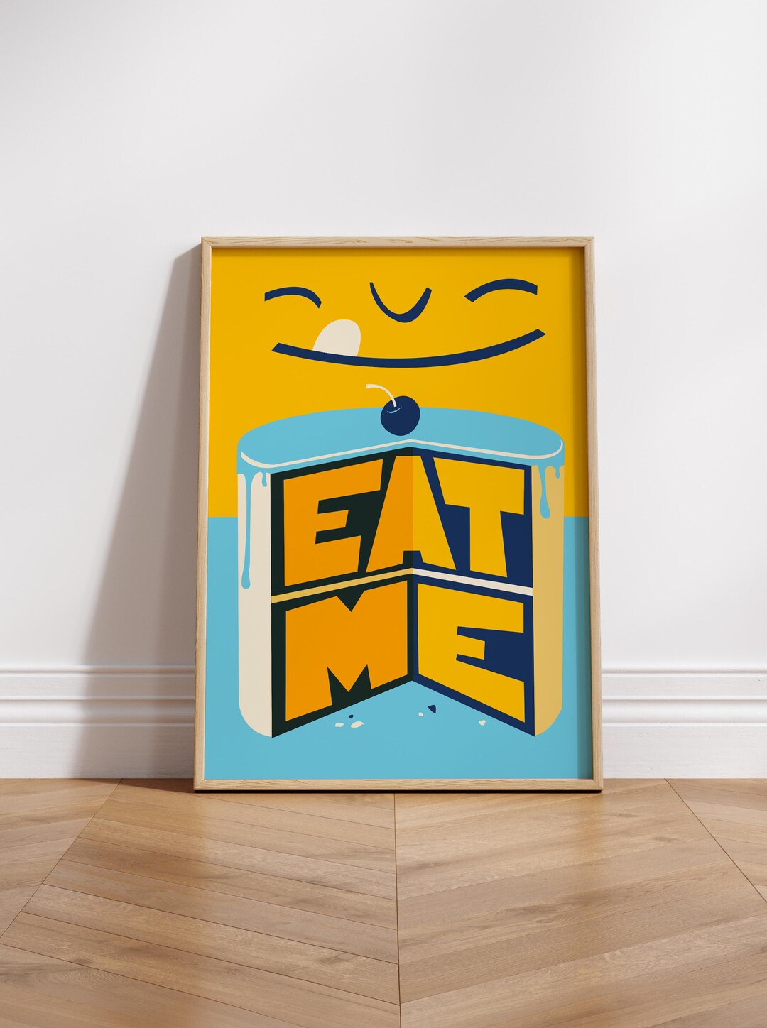Eat Me Print | Kitchen Poster | Big Mouth Humor | Foodie Gift ...