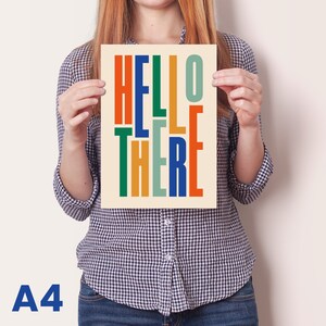 Hello There Poster | Wall Art | Quirky Art Print| Wall Decor Gift ...