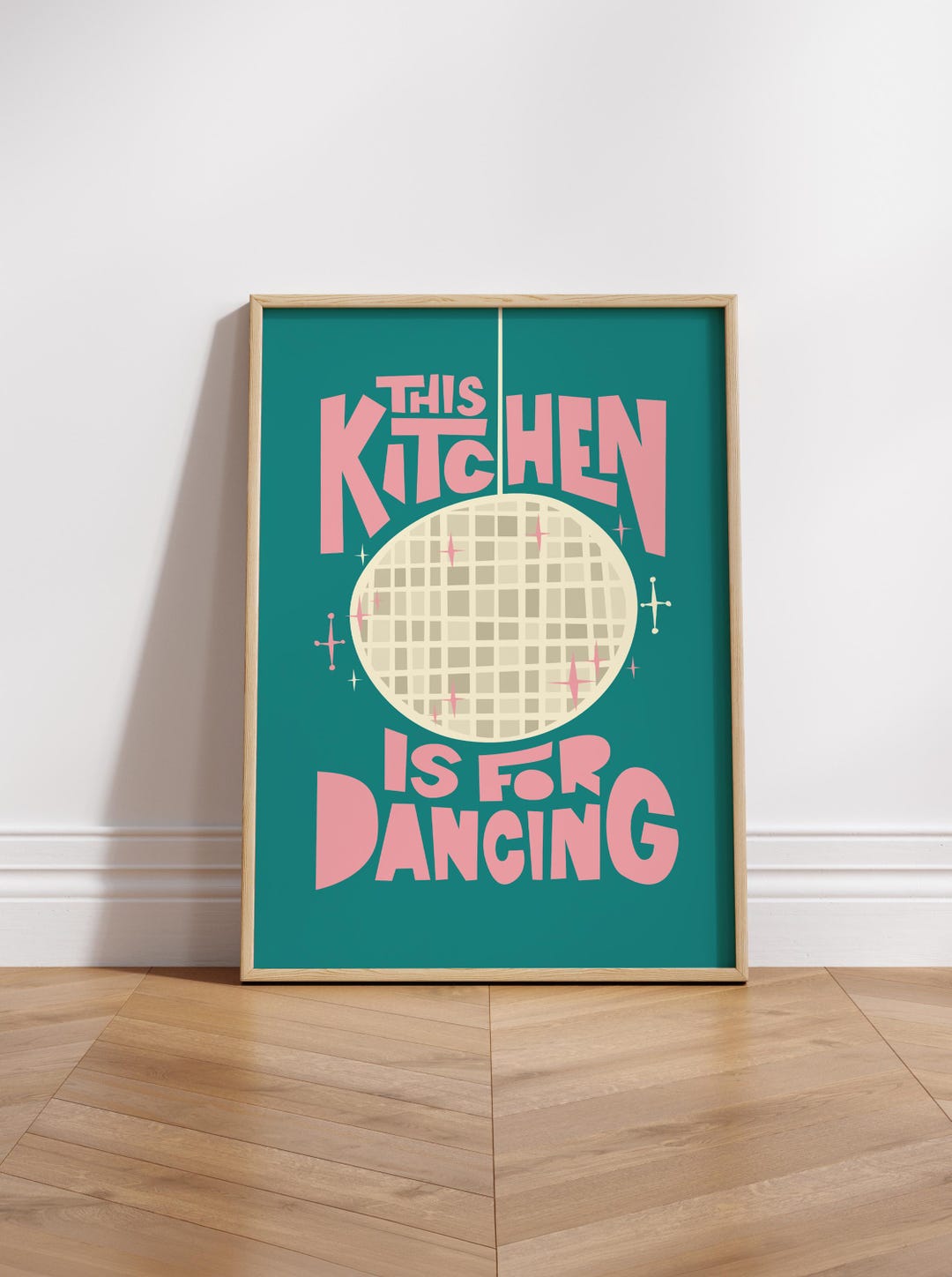 This Kitchen is for Dancing Print | Kitchen Poster Gift | Rainbow Art ...