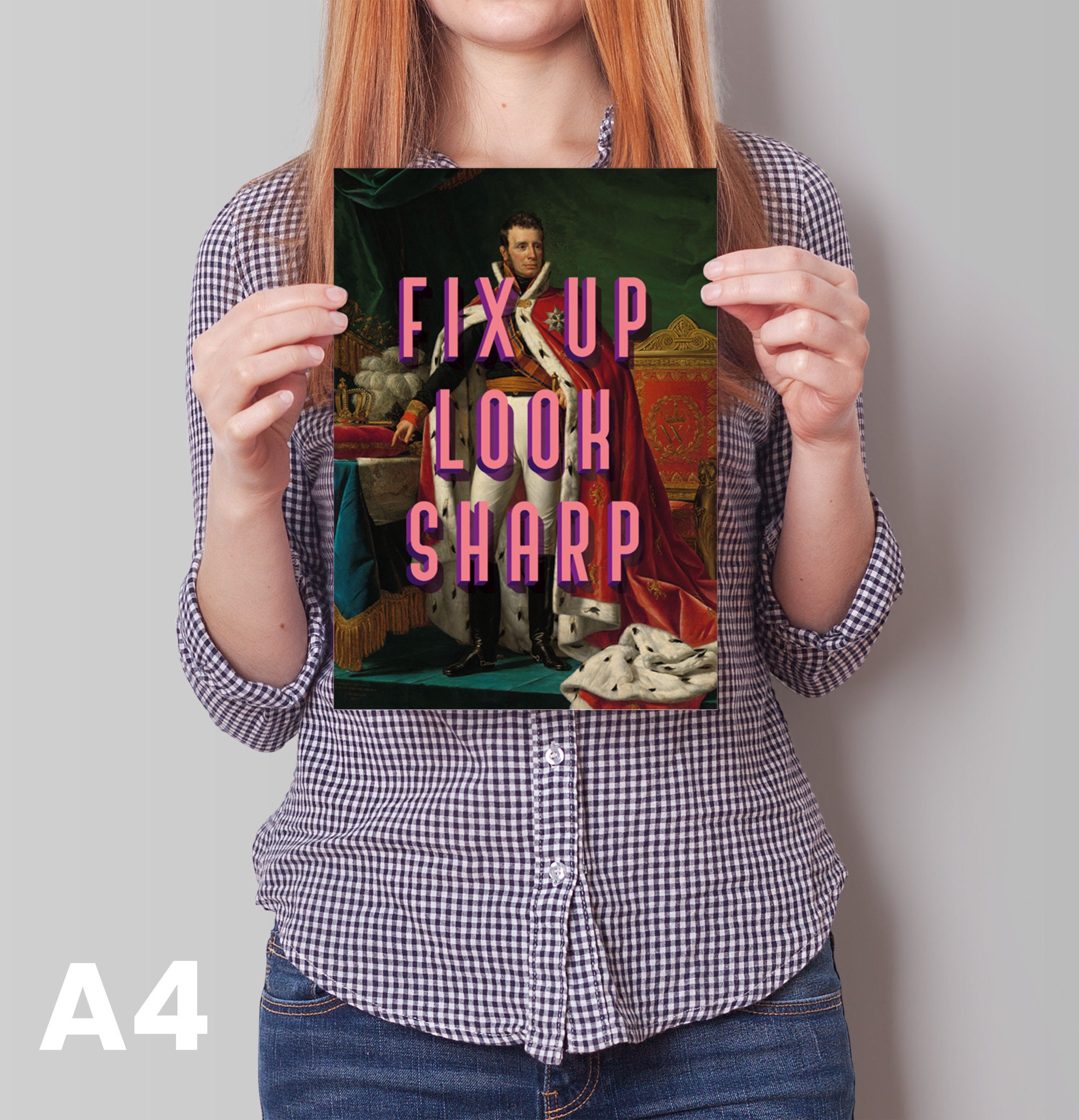 Fix Up Look Sharp Quote Print 5x7 8x10 A4 A3 | Etsy