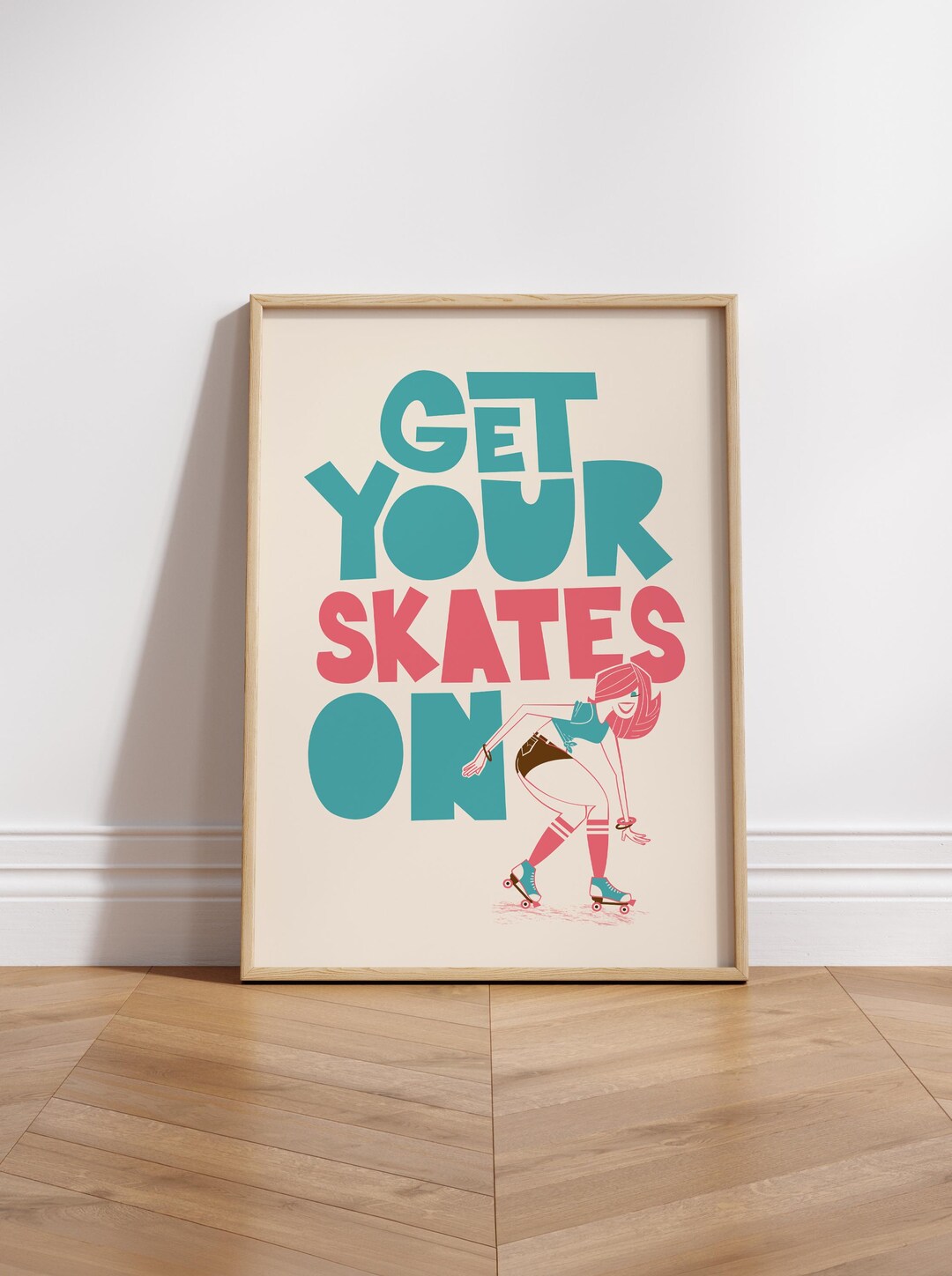 Rollerskates Print | Get Your Skates on Poster | Girls Room | Roller ...