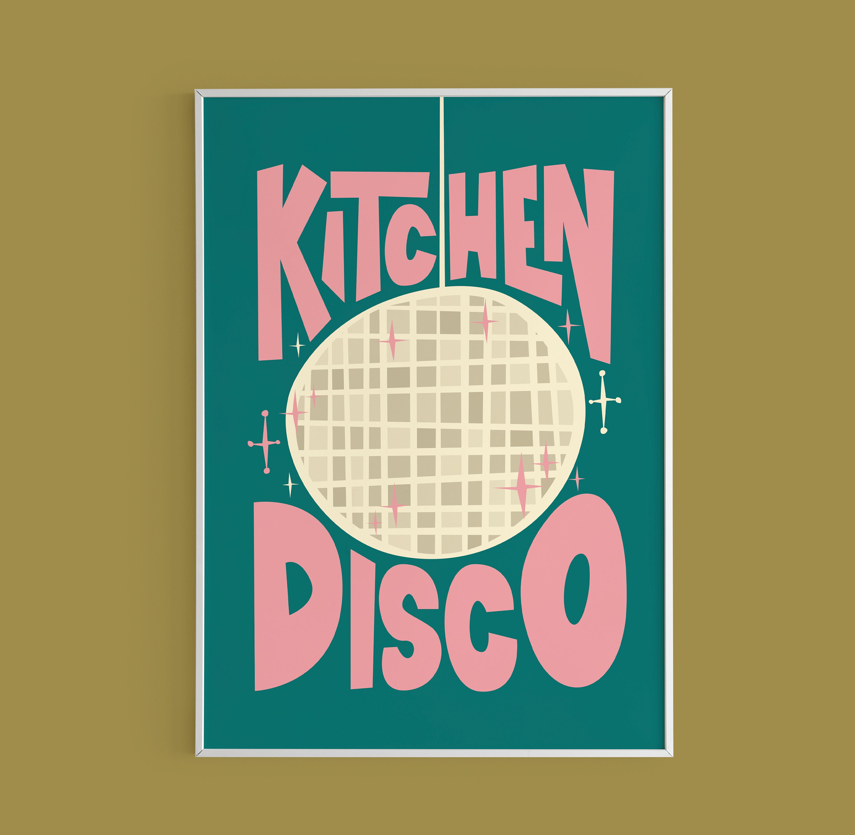 Kitchen Disco Print Kitchen Poster Foodie Gift Rainbow - Etsy UK