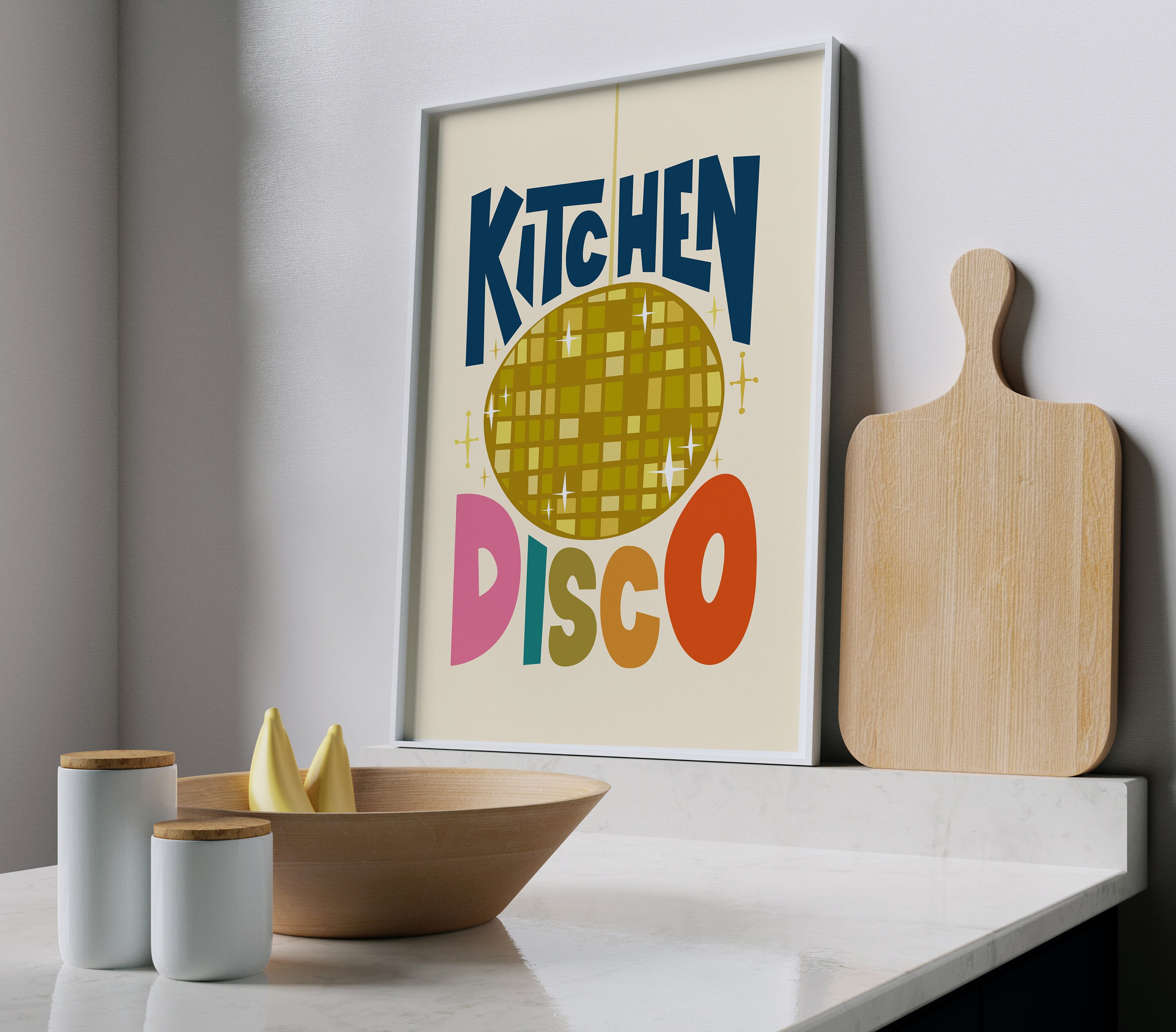 Kitchen Disco Print Kitchen Poster Foodie Gift Rainbow - Etsy UK